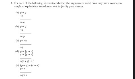 Solved For Each Of The Following Determine Whether The Chegg