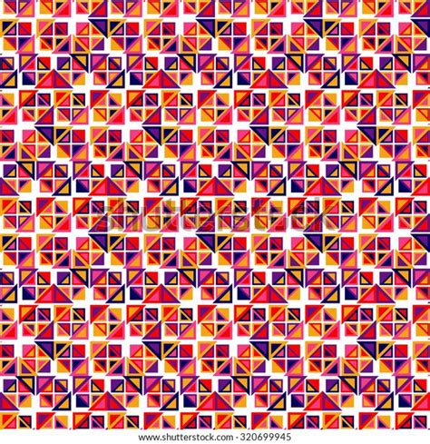 Vector Seamless Pattern Consists Geometric Elements Stock Vector Royalty Free 320699945