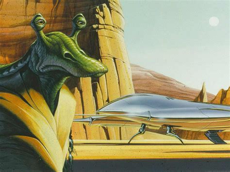 Masterful Early STAR WARS EPISODE I THE PHANTOM MENACE Concept Art By