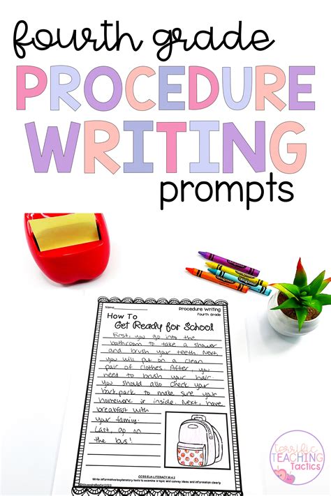 Fourth Grade How To Writing Prompts And Worksheets Procedure Writing