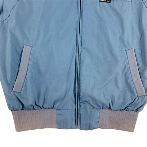 Vintage 1980s Hampton Club Dusty Blue Zip Up Bomber Jacket L Etsy