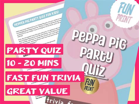 Peppa Pig Quiz Etsy