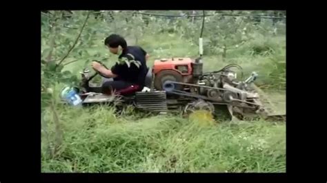 경운기 엔진으로 만든 제초기 시연 Youtube