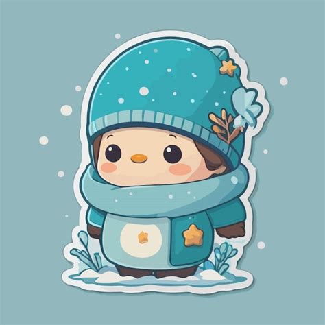 Vector De Dibujos Animados De Invierno Vector Premium Generado Con Ia