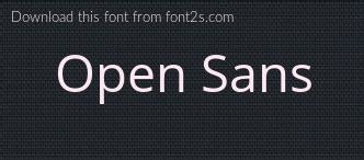 Open Sans Font Details Font S