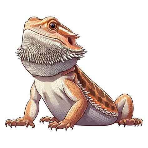 Premium Vector Cute Bearded Dragon Vector Cartoon Illustration