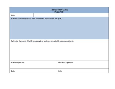 Midterm Clinical Evaluation Nur 335l Midterm Summative Evaluation