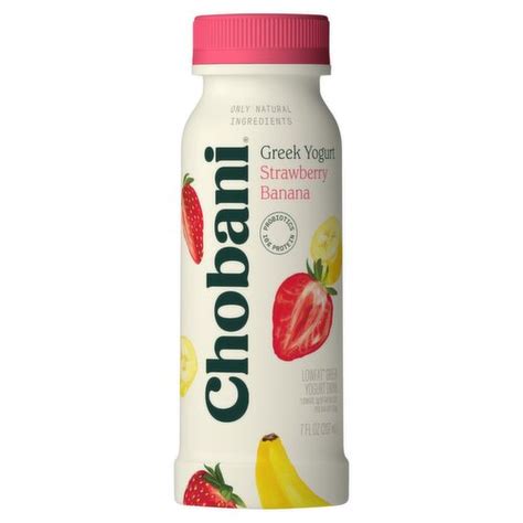 Chobani Strawberry Banana Lowfat Greek Yogurt Drink 7 Fl Oz The