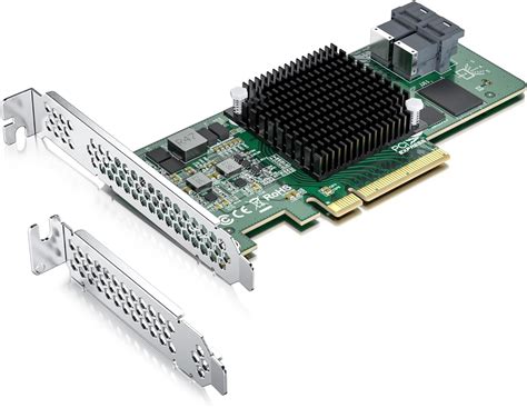 Amazon.co.jp: 12G 内蔵PCIeコントローラーカード 8ポート 12Gb/s SATA+SAS HBAカード Broadcom ...