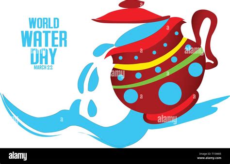 Save Water World Water Day Concept Vector Illustration Stock Vector