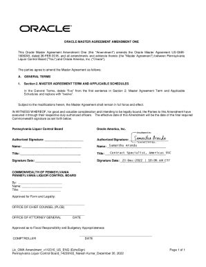 Fillable Online General Terms Oracle Master Agreement Fax Email Print PdfFiller