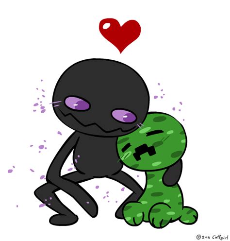 Creeper And Enderman By Coffgirl On Deviantart Minecraft Art