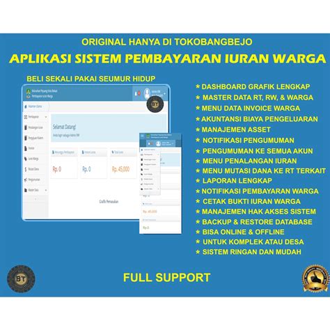 Jual Aplikasi Web Source Code Pembayaran Iuran Warga Lengkap Siap Pakai