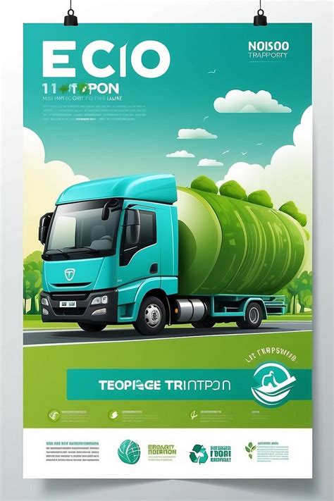 Eco Transport Poster Design Template Premium Ai Generated Image