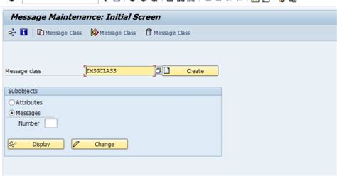 Message Class Sap Tutor