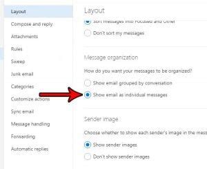 How To Stop Grouping Messages By Conversation In Outlook Com Solve Your Tech