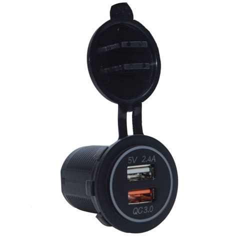 摩托车usb充电器手机快充接口加装改装电动车充12v车载qc30防水虎窝淘