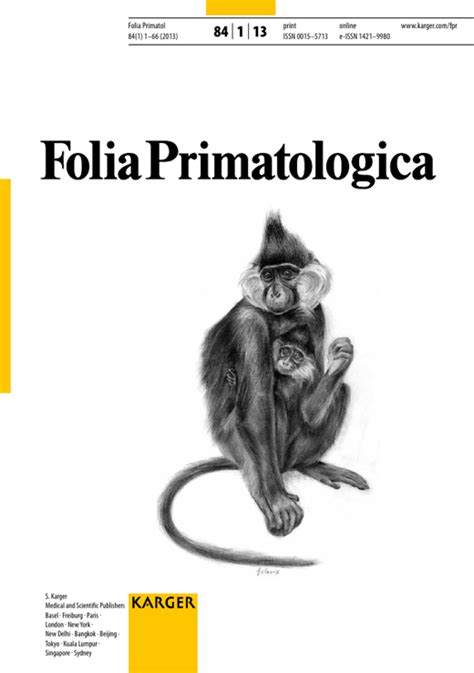 Volume 84 Issue 1 Folia Primatologica Karger Publishers