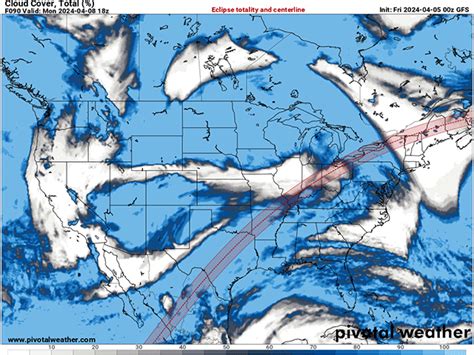 Cloud Cover Forecast For Mondays Eclipse
