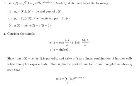 solved let r t y2 1 j ee 1 j2n t carefully sketch and