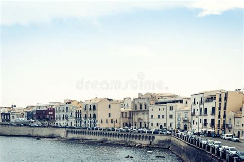 Old Buildings In Seafront Of Ortygia Ortigia Island Syracuse