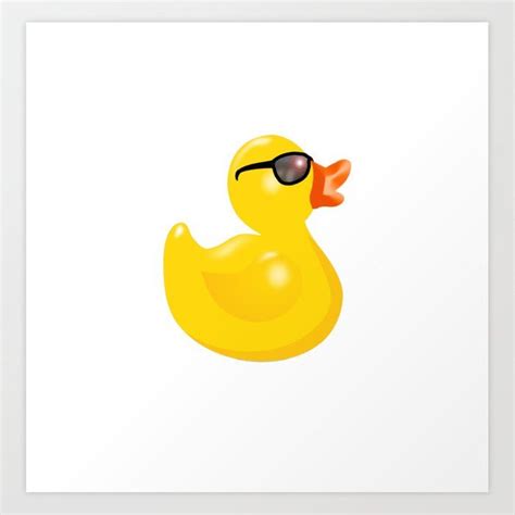 A Yellow Rubber Duck With Sunglasses On Its Head