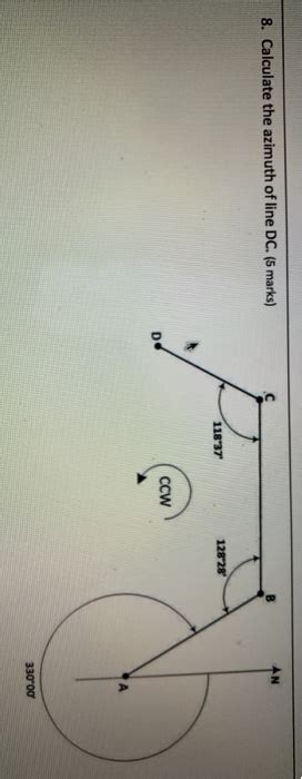 Solved Calculate The Azimuth Of Line DC Marks CCW Chegg Com