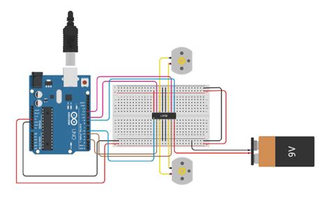 Circuit Design Dc Motor With L293d Tinkercad