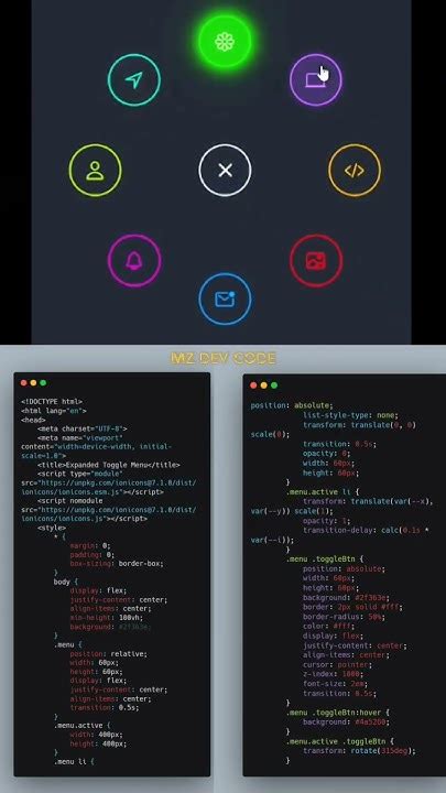 Circular Menu Animation Javascript Coding Csseffect Cssanimation