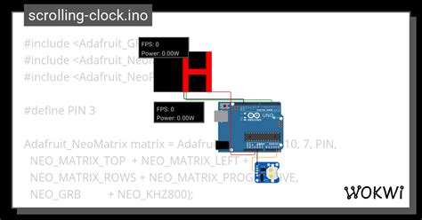 Scrolling Text Wokwi Esp32 Stm32 Arduino Simulator