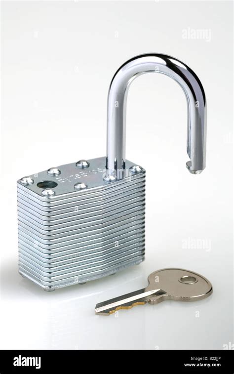 Open Padlock With Key Stock Photo Alamy