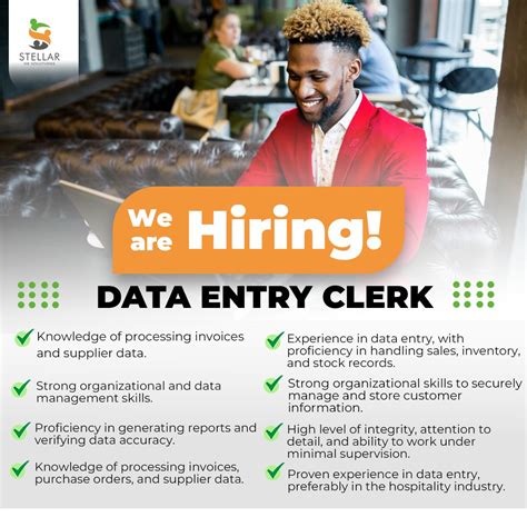 Hospitalityjobs Dataentry Jobopportunity Ikokazike Stellar Hr