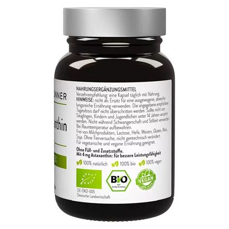Bio Astaxanthin 4mg 30 Kapseln18g Algenladen