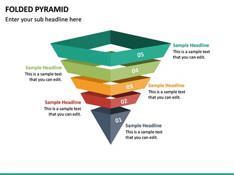 Folded Pyramid Powerpoint Template Sketchbubble