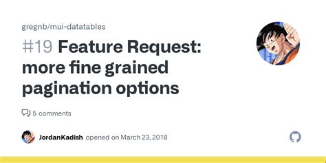 Feature Request More Fine Grained Pagination Options · Issue 19