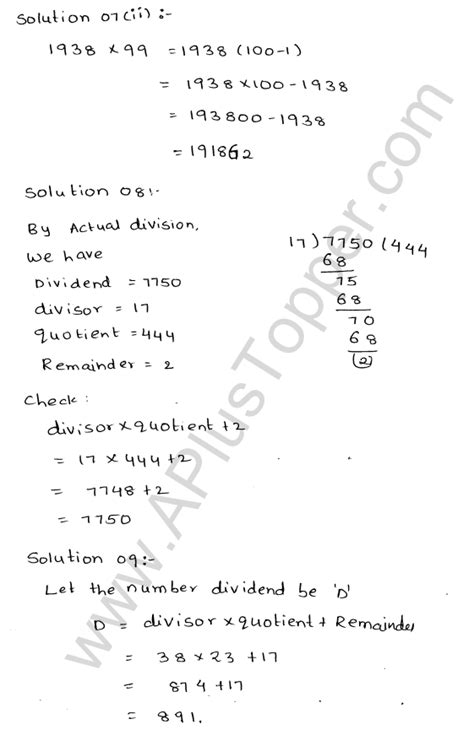 Whole Numbers Class 6 Icse Ml Aggarwal Solutions A Plus Topper