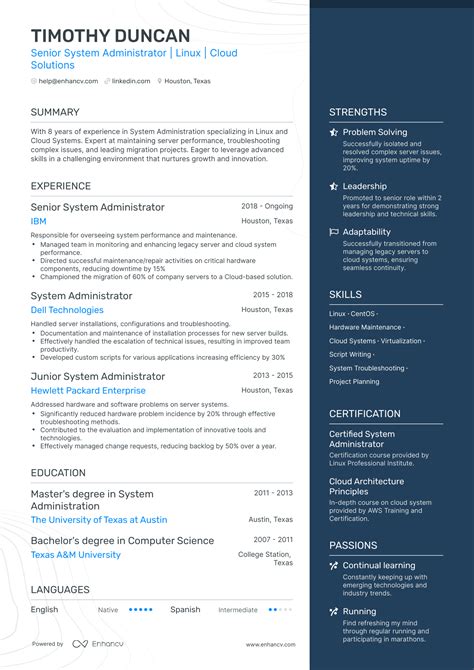 5 linux system administrator resume examples and guide for 2024