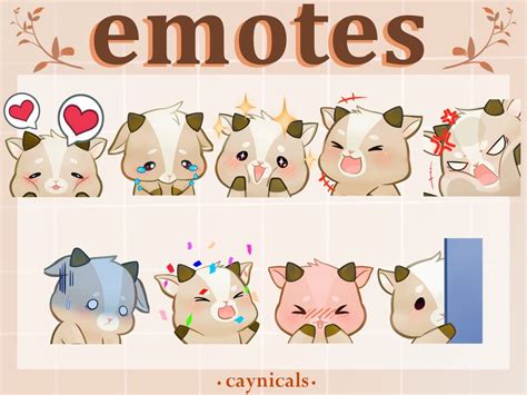 Goat Emotes 9 Twitch Discord Youtube Streaming Etsy