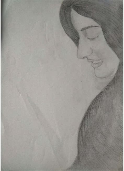 Beautiful Girl Graphite Sketch By Swaraj Thakur Fine Art For Sell