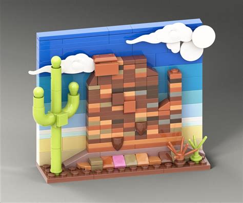 Lego Moc Az Monument Valley Display By Thomusbean Rebrickable Build With Lego
