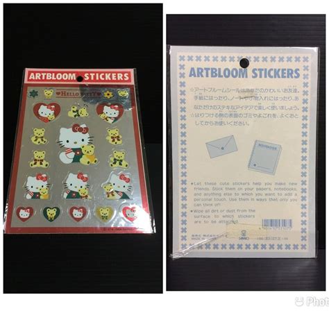 Sanrio Hello Kitty 1992 2004年膠面貼紙 郵票 電話 扮鴨仔 分類目錄貼紙 興趣及遊戲 手作自家設計 文具