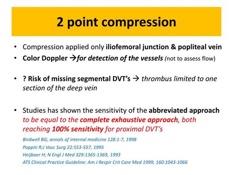 Ppt The Evaluation Of Dvt Bedside Ultrasound Diagnosis And Evaluation