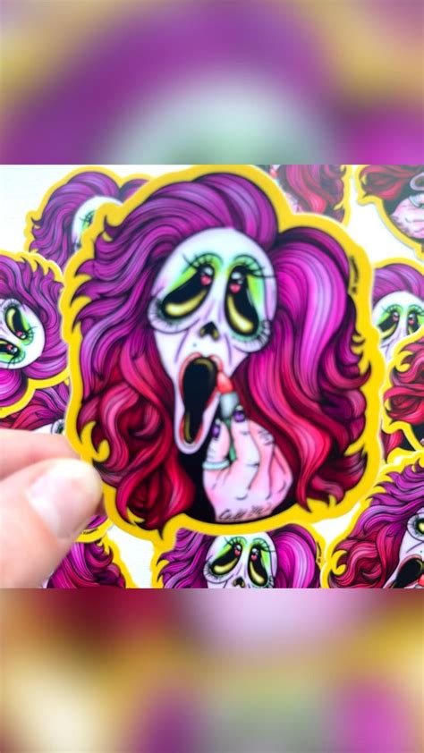 Drag Ghost Face Sticker 👻 By Cavanaugh Art Ghostface Drag Horror Movies Horror Art Ghost Faces