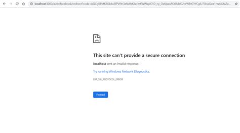Facebook Authentication Is Not Working Using Passportjs The