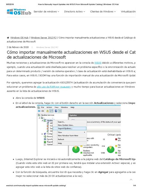 How To Manually Import Updates Into Wsus From Microsoft Update Catalog Windows Os Hub Pdf