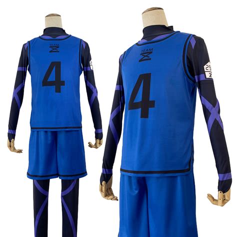 Holoun Blue Lock Anime Cosplay Costume No4 Chigiri T Shirt Football S