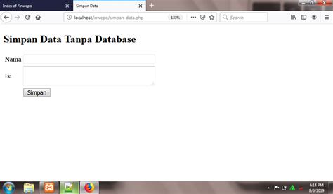 Cara Menyimpan Data Dengan Php Tanpa Menggunakan Database Inwepo