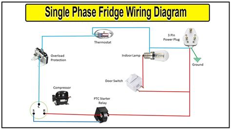 Single Phase Fridge Wiring Diagram Connection Fridge Youtube