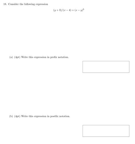 Solved Consider The Following Expression Chegg