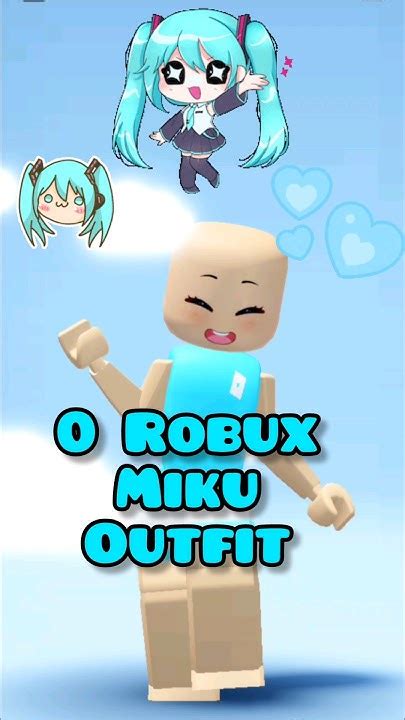 Miku 0 Robux Outfit 🩵💙 Roblox Miku Youtube